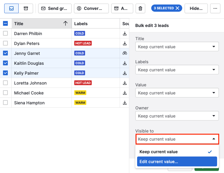 Visibility groups for leads - Knowledge Base | Pipedrive
